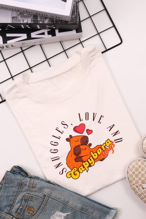 T-shirt Capybara Off White