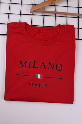 Camiseta Masculina Milano Italia - Vermelho